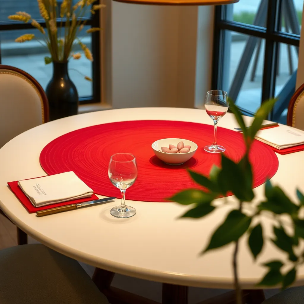 The Aesthetic Appeal and Functionality of Red Round Mats
