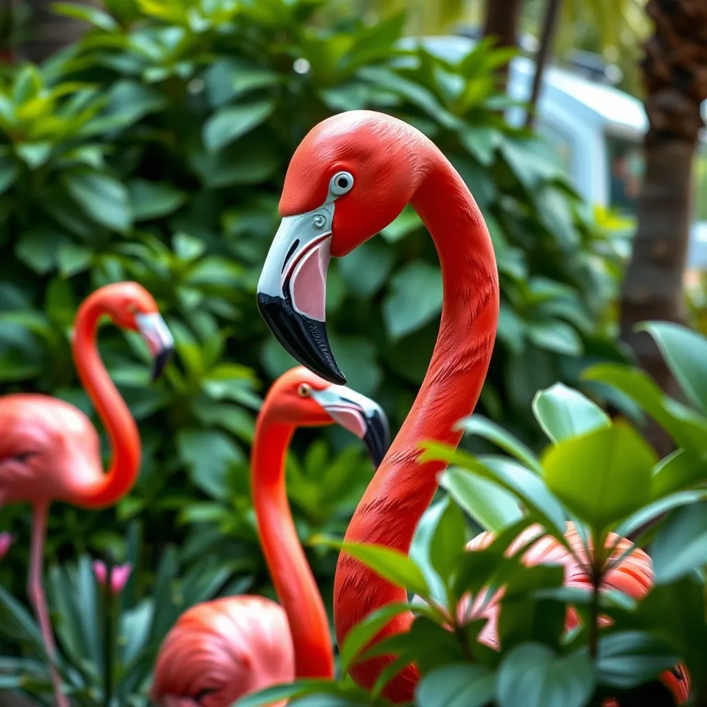 The Allure of Large Outdoor Flamingo Statues