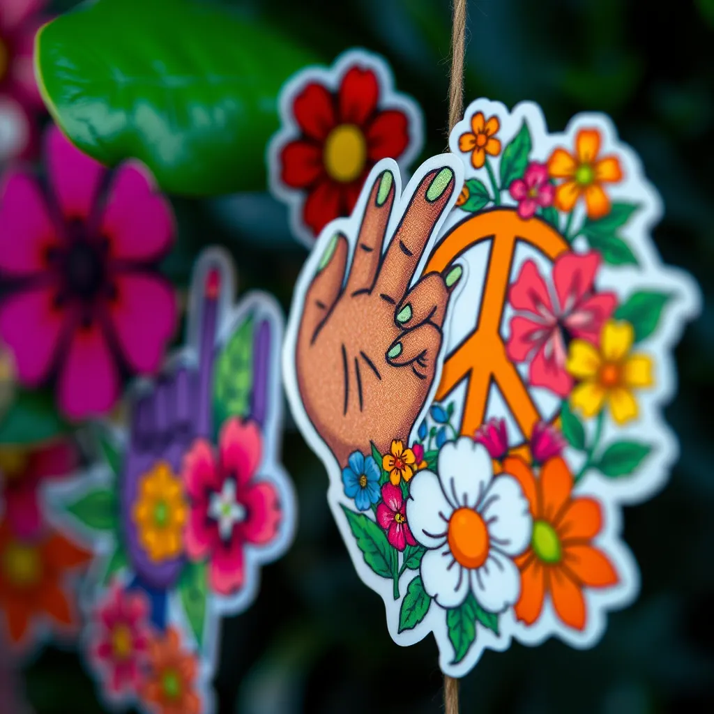 Hippie Stickers: Cultural Reflections Through Adhesives
