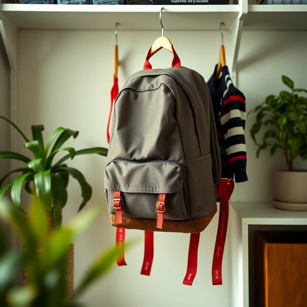 Creative Backpack Organization with Closet Hangers